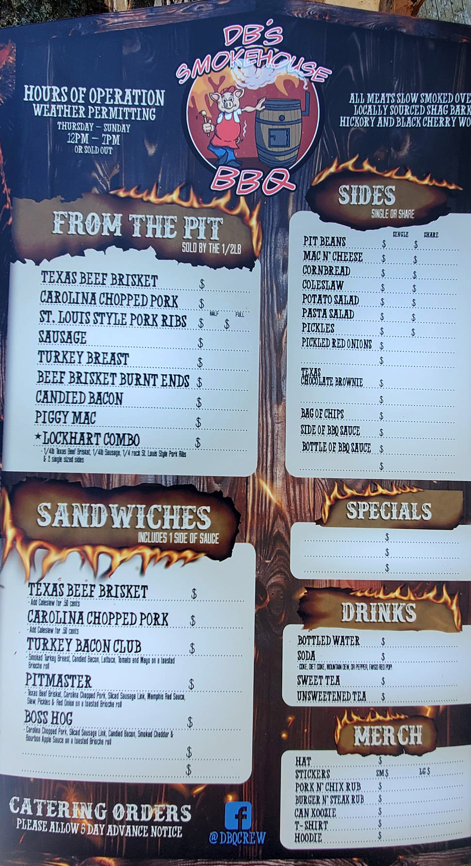 truckmenu – DB's Smokehouse BBQ